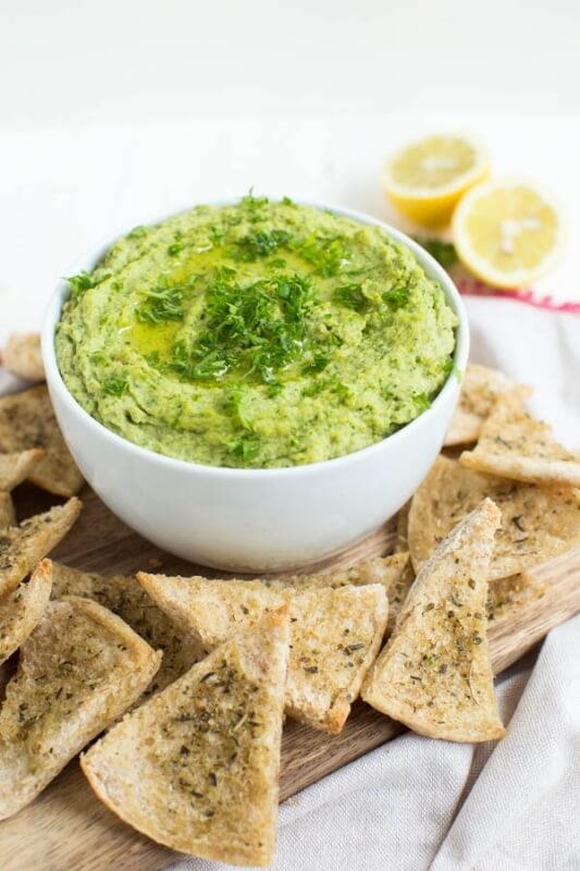 Lemon Spinach Hummus - Spoonful of Flavor