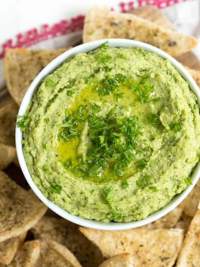 Lemon Spinach Hummus - Spoonful of Flavor