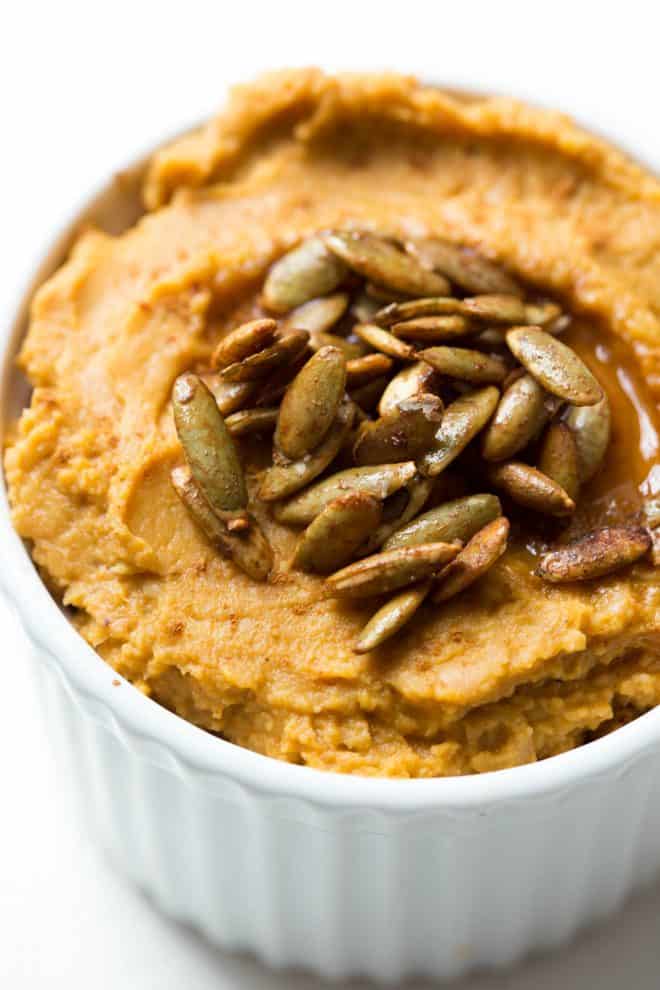 Easy Pumpkin Hummus - Spoonful of Flavor