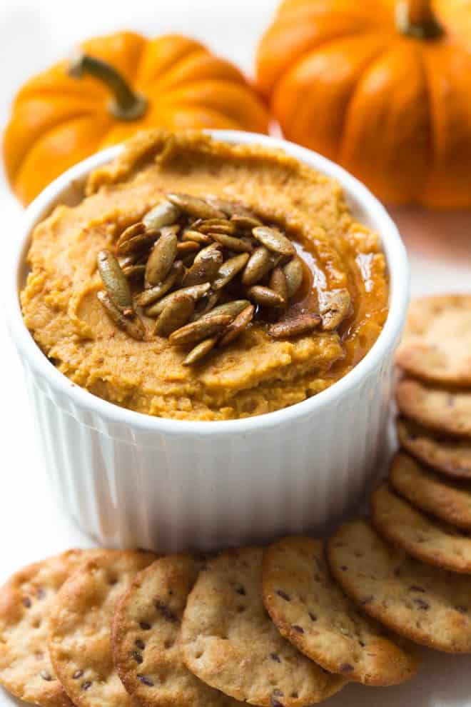Easy Pumpkin Hummus - Spoonful of Flavor