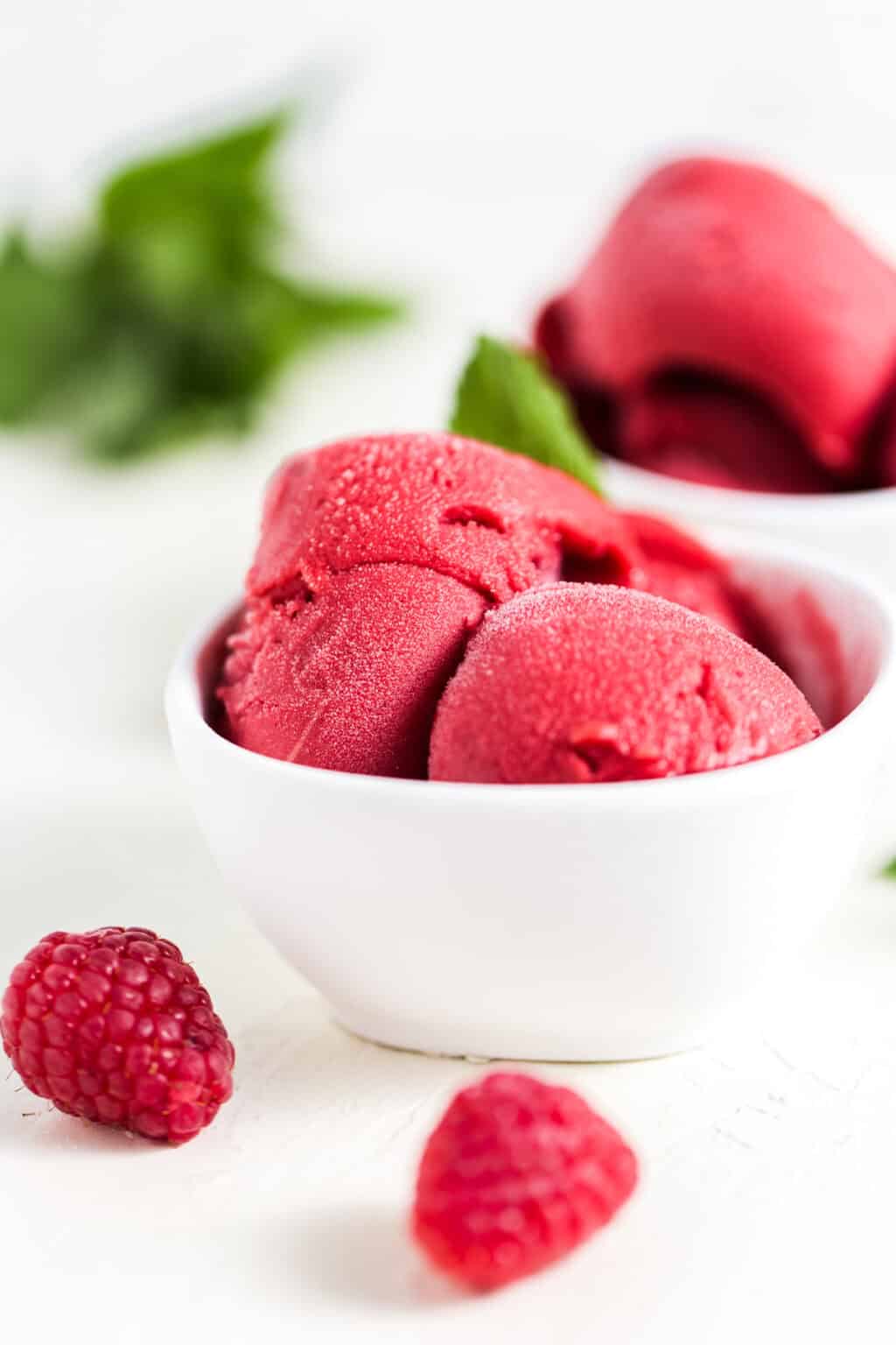 Raspberry Mint Sorbet - Spoonful of Flavor