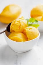 Easy Mango Sorbet Recipe - Spoonful of Flavor