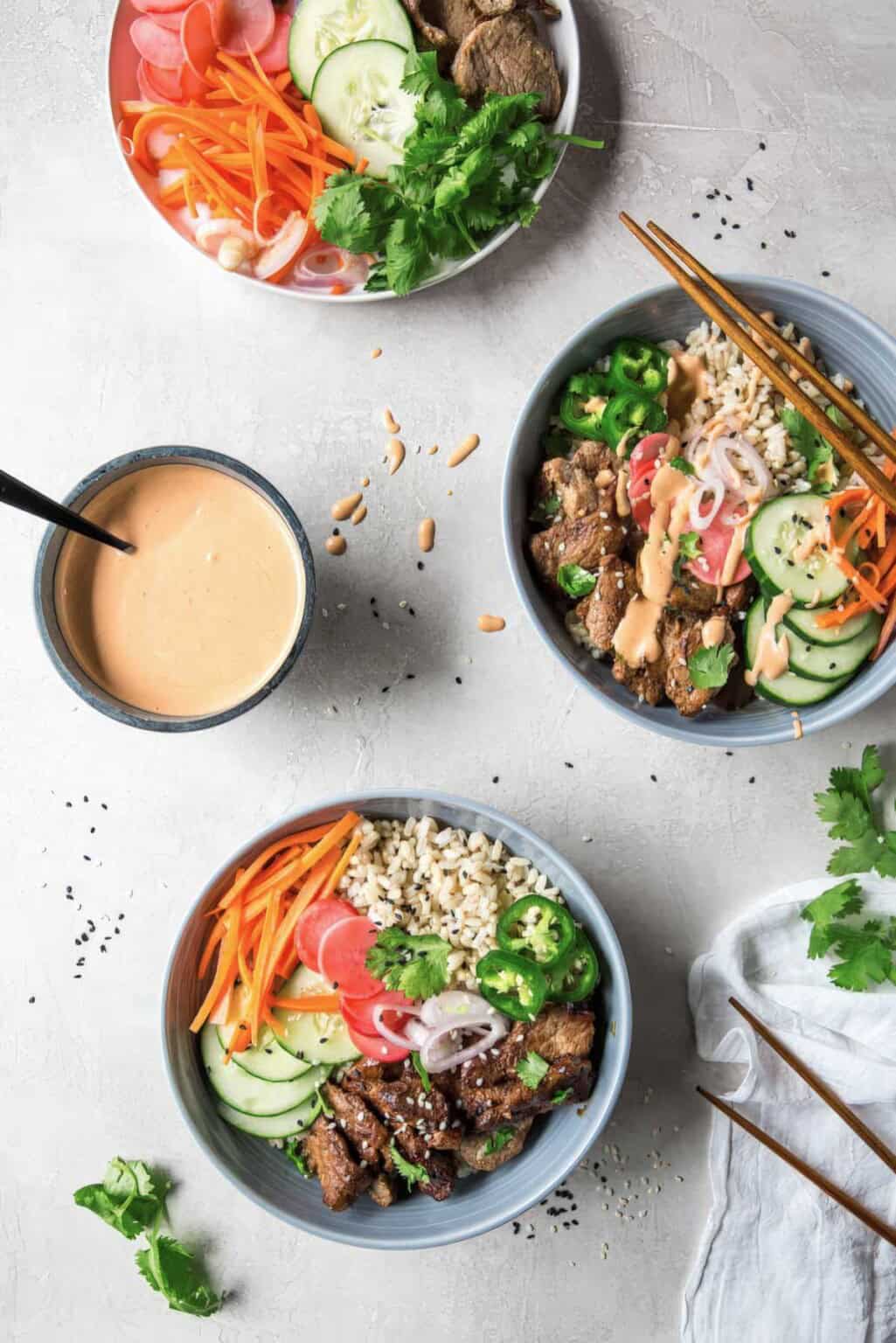 Easy Banh Mi Rice Bowl - Spoonful of Flavor