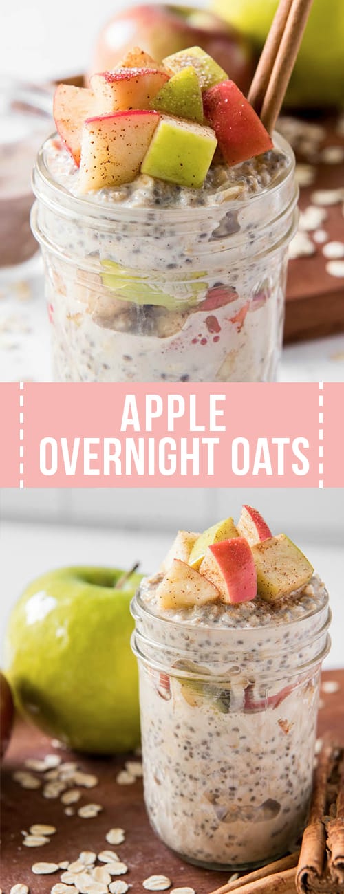 Easy Apple Overnight Oats - Spoonful of Flavor