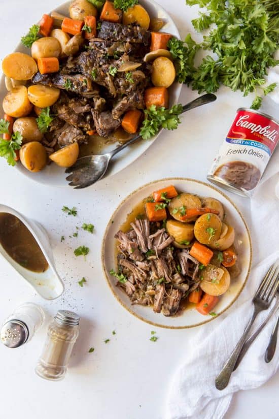 Slow Cooker Pot Roast with Potatoes and Carrots - Spoonful of Flavor