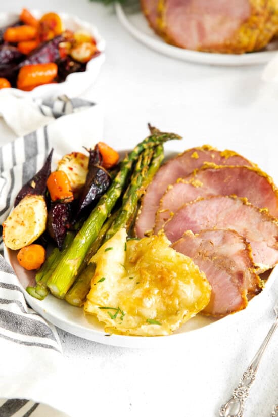 Easter Ham Dinner on a Sheet Pan - Spoonful of Flavor