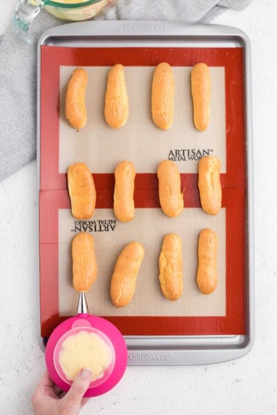 Homemade Classic Chocolate Eclairs l Spoonful of Flavor