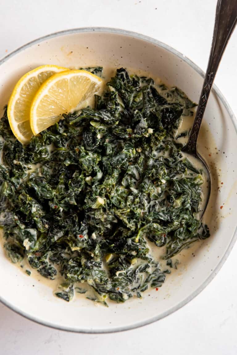 Easy Creamed Kale - Spoonful of Flavor