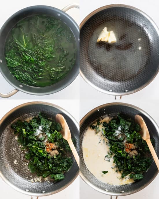 Easy Creamed Kale - Spoonful of Flavor