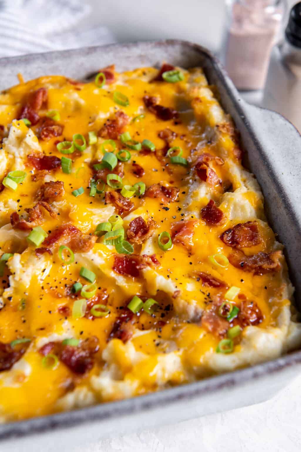 Easy Twice Baked Mashed Potatoes - Spoonful of Flavor
