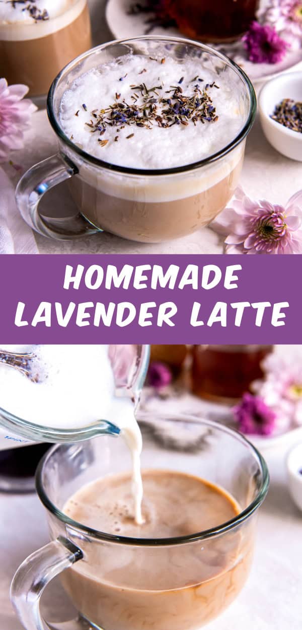 Homemade Lavender Latte (Hot or Iced) - Spoonful of Flavor