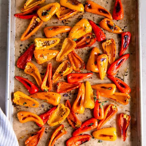 Oven Roasted Mini Peppers - Spoonful of Flavor