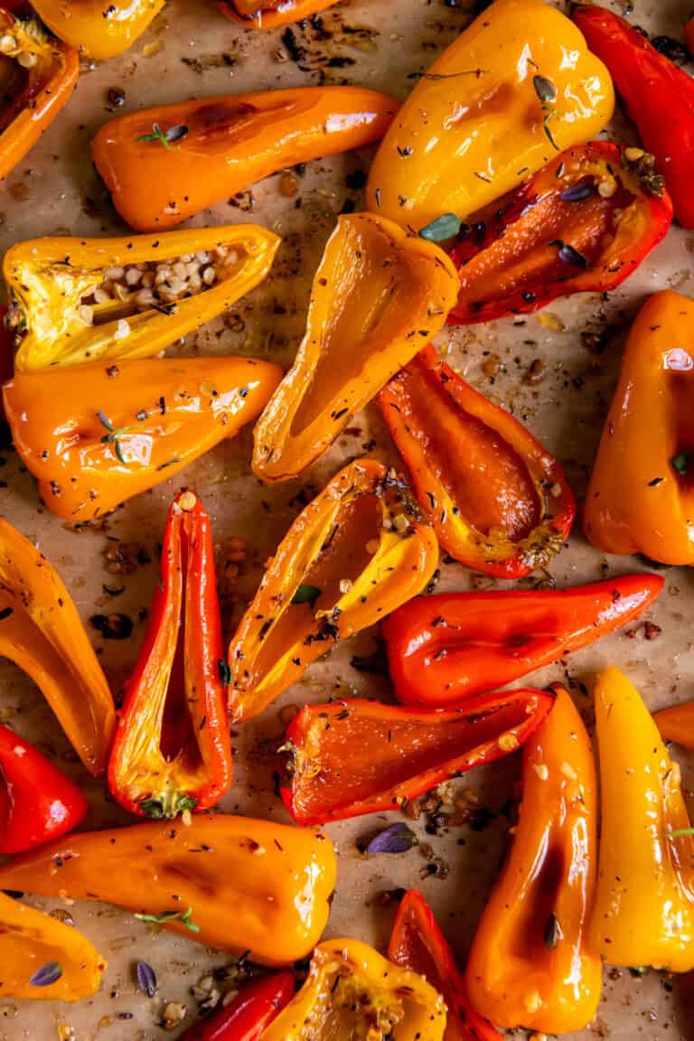 Oven Roasted Mini Peppers - Spoonful of Flavor