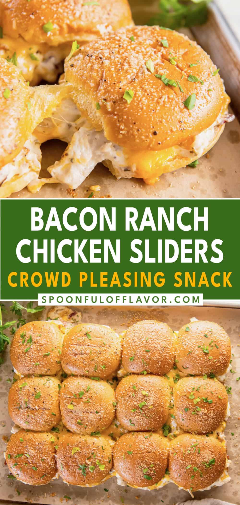 Bacon Ranch Chicken Sliders - Spoonful of Flavor