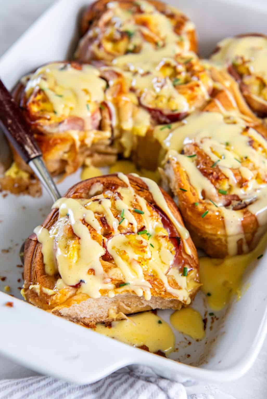 Easy Eggs Benedict Breakfast Rolls with Crescent Rolls- Spoonful of Flavor