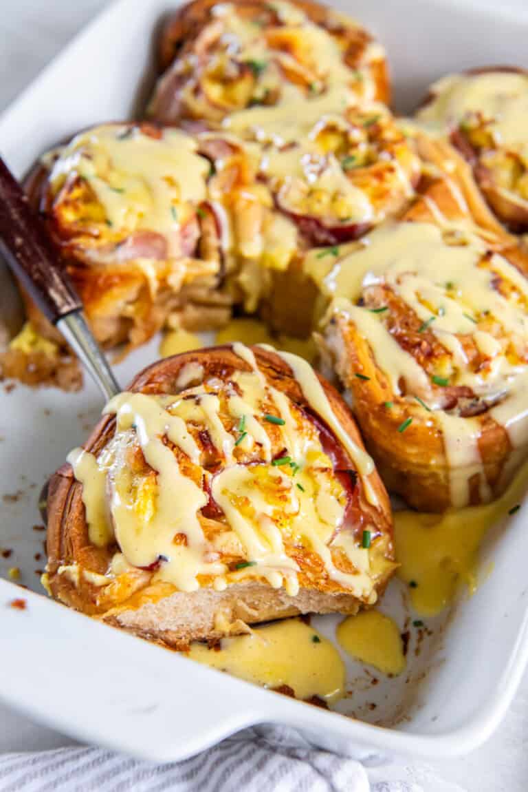 Easy Eggs Benedict Breakfast Rolls with Crescent Rolls- Spoonful of Flavor